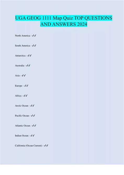 Uga Geog 1111 Map Quiz Top Questions And Answers 2024 Geog 1111 Stuvia Us
