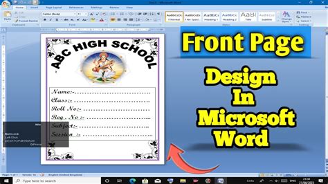 How To Make Front Page In Ms Word Printable Timeline Templates