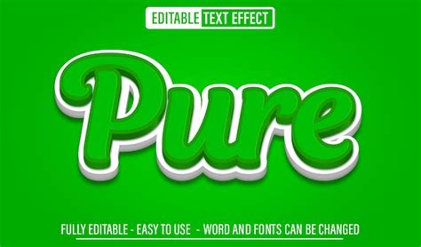 Premium Vector Pure 3d Editable Text Effect
