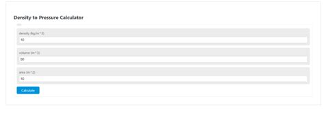 Density To Pressure Calculator Calculator Academy