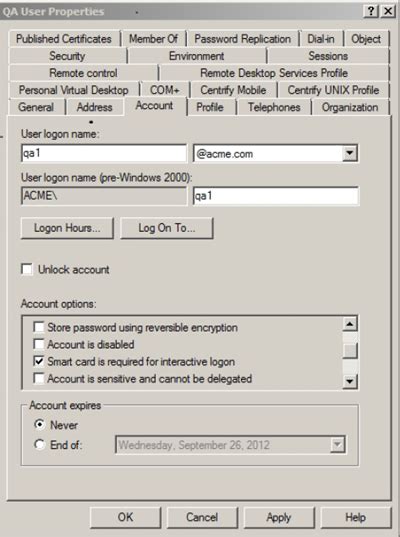 Smart Card Authentication Active Directory