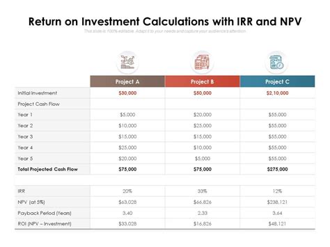 Npv Vs Irr Powerpoint Template Irr Ppt Templates Ppt Templates Ph