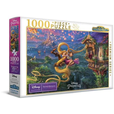 Harlington Thomas Kinkade Pq Disney Tangled Up In Love 1000 Piece