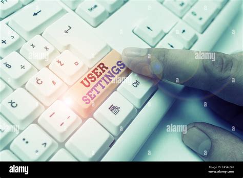 Text Sign Showing User Settings Business Photo Showcasing Configuration Of Appearance Operating