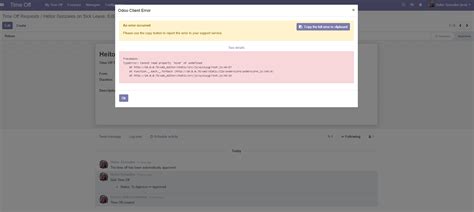 error when adding followers in time off document · issue 48727 · odoo odoo · github