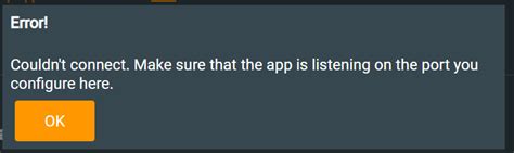 connection error while setting up the app for the first time · issue