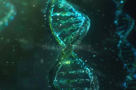 An Abstract Backdrop Features A Glowing Double Helix Dna Structure Symbolizing Genetic