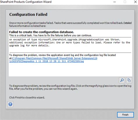 sharepoint fails to create configuration database for a new farm