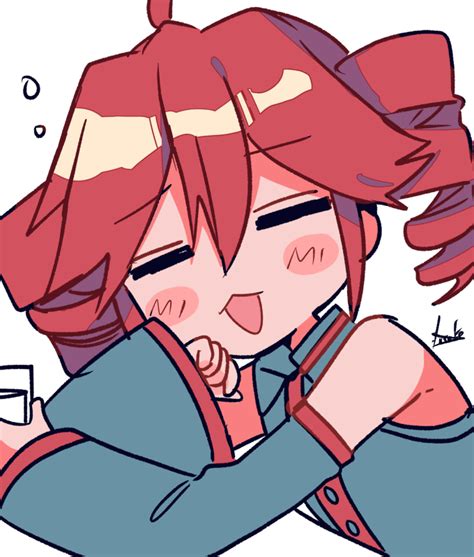 Yuusuke Kun Kasane Teto Kasane Teto Utau Utau Ahoge Black Shirt