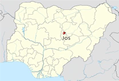 Map Of Nigeria Showing The Location Of Jos Source Download