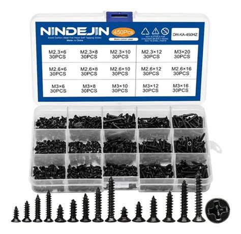 Tornillos De Miniatura Nindejin 450pcs Tornillo Plano Phill Envío Gratis