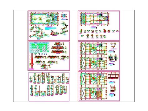 Structural Development Reinforced Concrete Structure In Autocad Cad