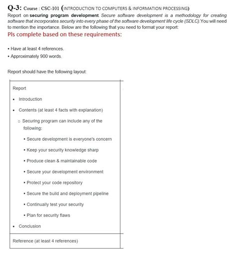 Solved Q 3 Course Csc 101 Introduction To Computers And