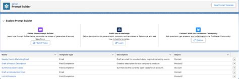 Create And Ground Prompt Templates Unit Salesforce Trailhead