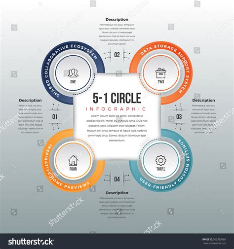 Vector Illustration Four Circle Intersecting Large Stock Vector Royalty Free