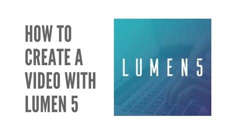 how to create a video with lumen5