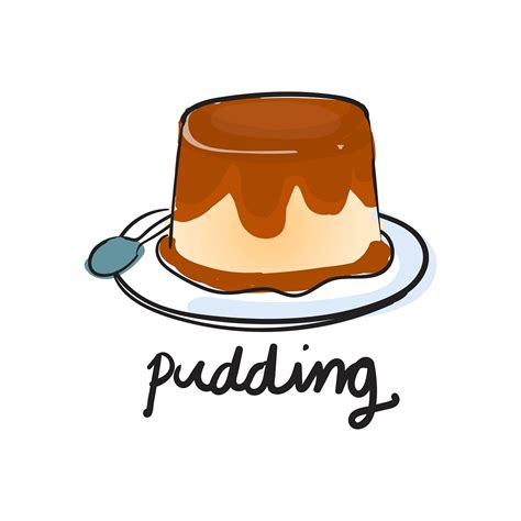 Illustration Drawing Style Of Pudding Free Vector 60192