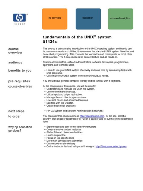 Fundamentals Of The Unix® System Pdf Command Line Interface Unix