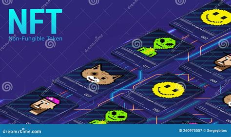 Isometric Nft Non Fungible Token Virtual Art And Galleries Using
