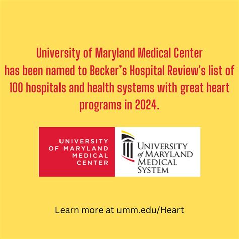 University Of Maryland Medical Center On Linkedin Did You Know Ummc Heart And Vascular Has Been
