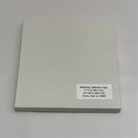 Multifrequency Calibration Tape ¼″ 15 Ips 38 1 Cm S 320 Nwb M Iec 1 Ccir 12mins 76403