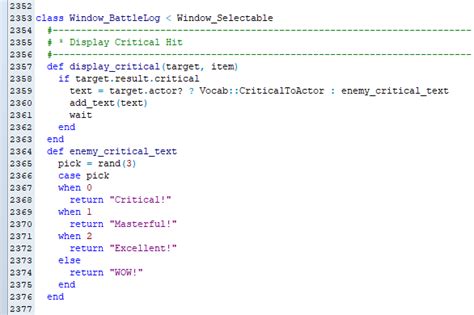 Randomized Critical Messages Help Needed Rpg Maker Forums