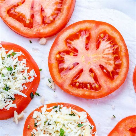 Baked Pizza Tomato Slices Clean Food Crush