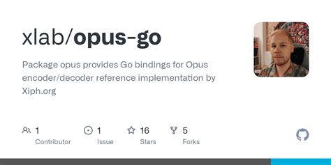GitHub Xlab Opus Go Package Opus Provides Go Bindings For Opus Encoder Decoder Reference
