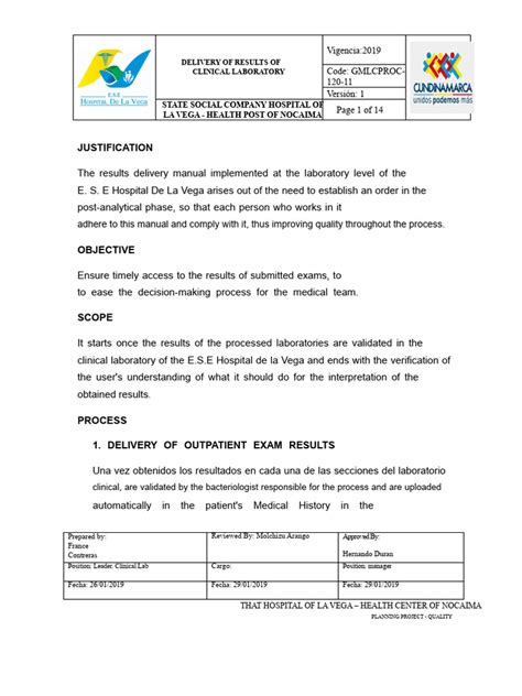 Clinical Lab Results Delivery Guide Pdf Medical Laboratory