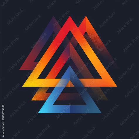 Vibrant Gradient Triangles Create Striking Visual Effect Against Dark Background Showcasing