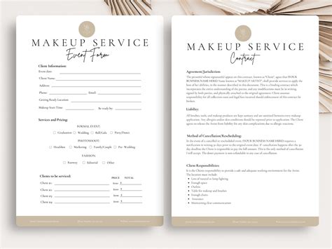 Editable Makeup Contract Template Freelance Makeup Artist Contract