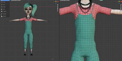 Stylized Character Girl Blender Cycles And Eevee Julie 3d Model