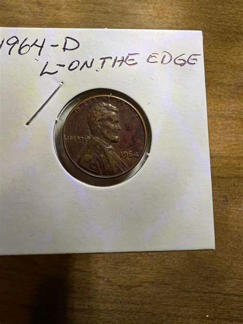 1964 D Penny Error L On The Edge Etsy