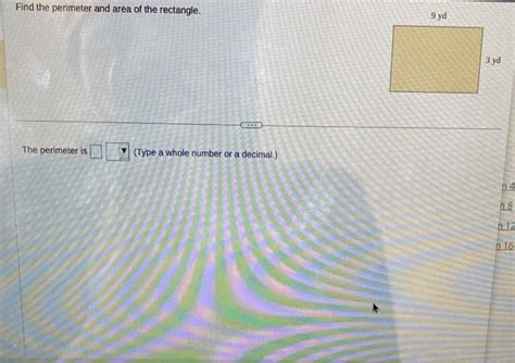 Solved Find The Perimeter And Area Of The Rectangle The Chegg