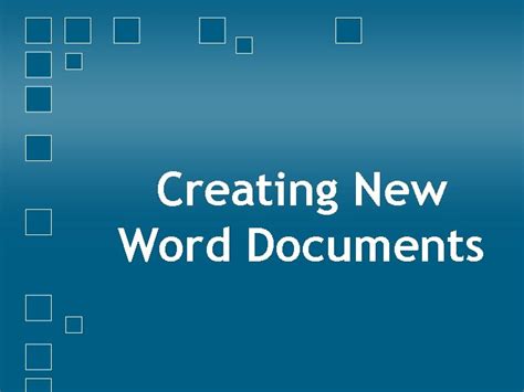 Creating New Word Documents First Find The Word