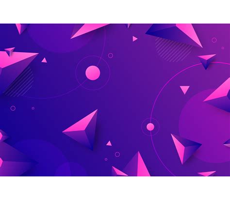 Abstract Purple Gradient Geometric Design Free Vector With Circle Patterns