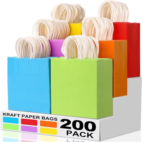 200pcs Paper T Bags 63x315x866 Kraft Paper Party Favor Bags