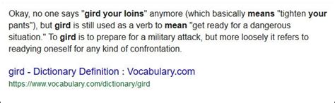 Does “gird Your Loins” Mean What You Think It Means Melanie Rockett
