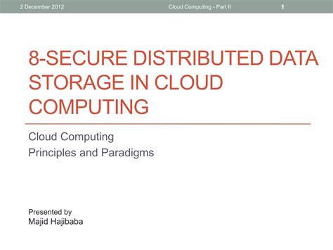 8 Secure Distributed Data Storage In Cloud Computing Pptx Cloud Computing Internet