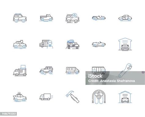대중 교통 노선 아이콘 모음입니다 통근 지하철 버스 기차 교통 페리 대중 교통 벡터 및 선형 그림 셔틀 지하철 트램 개요 표지판 세트 버스에 대한 스톡 벡터 아트 및 기타