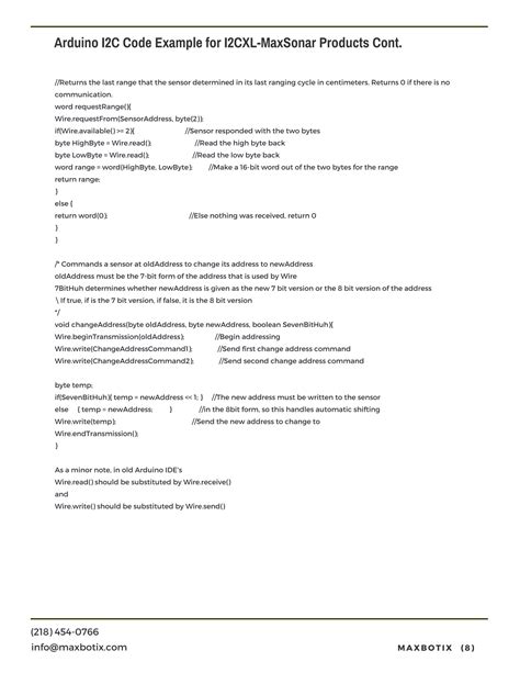 Maxbotix Code Examples Pdf Digital Audio Computer Software And