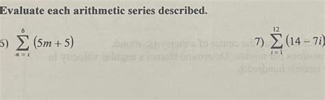 Solved Evaluate Each Arithmetic Series Described