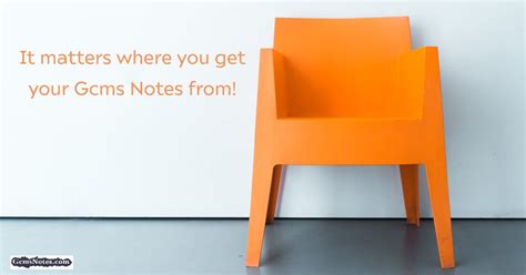 Gcms Notes Why It Matters Where You Get Them