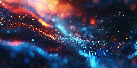 Explore Abstract Digital Waveforms With Vibrant Light Patterns Glowing