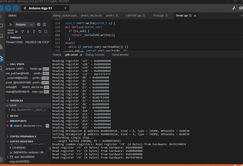 Arduino Ide 221 Debug Failure Giga R1 Wifi Arduino Forum