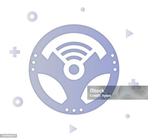 스마트 자동차 그라데이션 채우기 색상 및 종이 컷 스타일 아이콘 디자인 조종석에 대한 스톡 벡터 아트 및 기타 이미지 조종석