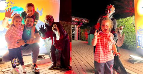 Aiman Khan And Muneeb Butt Take Amal For Halloween Fun Reviewit Pk