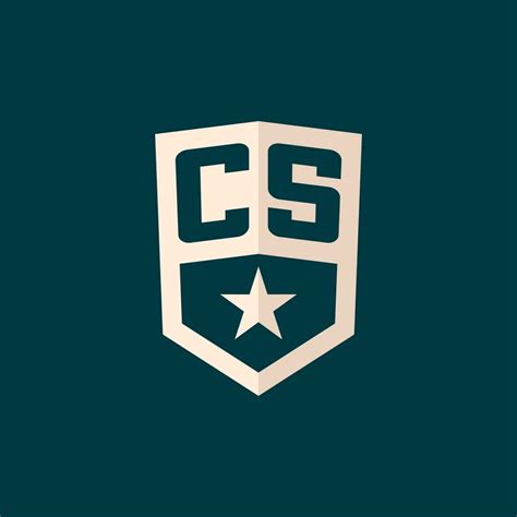 Initial CS Logo Star Shield Symbol With Simple Design 27521886 Vector Art At Vecteezy