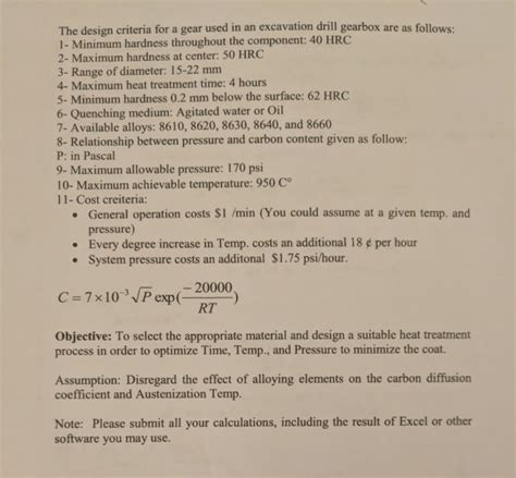 Solved Need To Use Excel Or Matlab To Select Heat Treatment Chegg Com