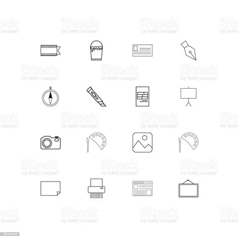 창조적인 프로세스 및 설계 선형 얇은 아이콘 설정합니다 간단한 벡터 아이콘 설명 0명에 대한 스톡 벡터 아트 및 기타 이미지 0명 디자인 벡터 Istock